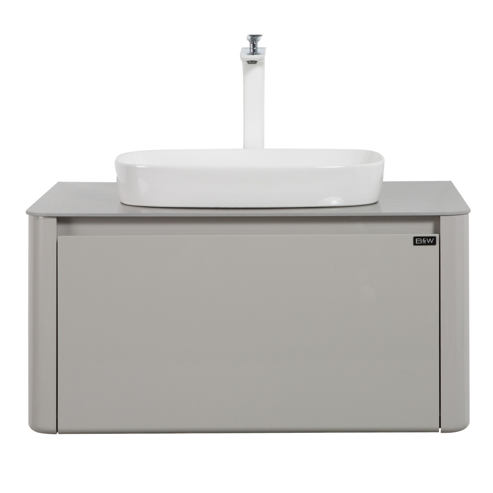 Тумба с раковиной и столешницей Black&White Universe 80 серый 915800 ...