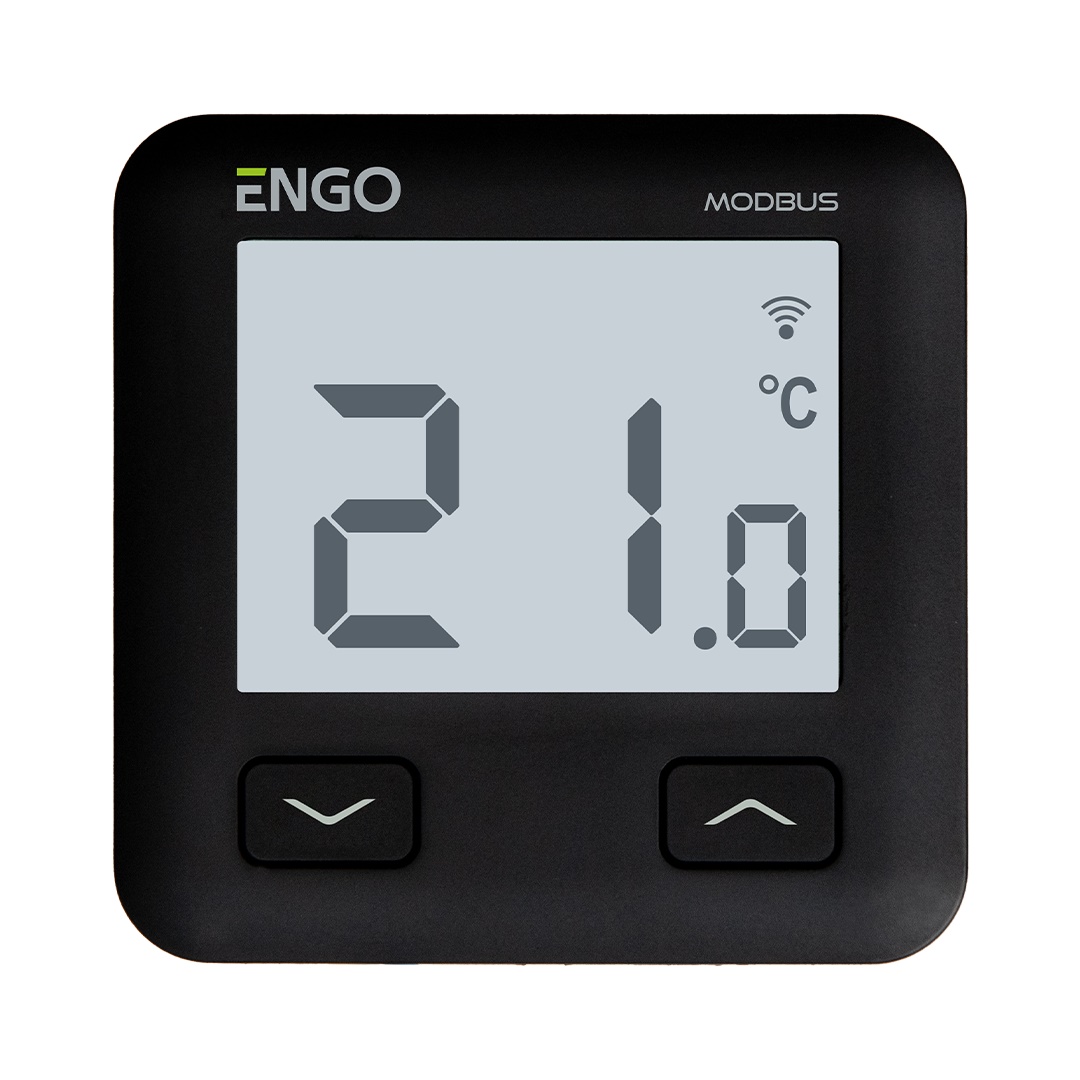 ENGO Терморегулятор, проводной, программируемый, встраиваемый, черный E10-B (артикул: E10-B ...