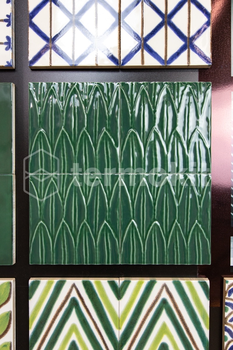 Керамогранит Ragno Sol Struttura Foglia Verde 3D (R9RE) 15x15 (артикул ...