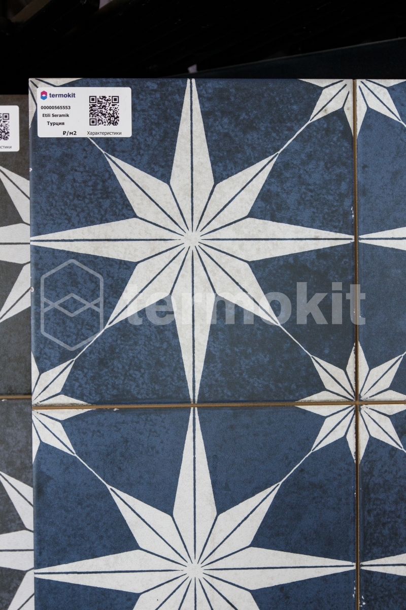 Керамогранит Etili Seramik Scintilla Midnight Blue Pre-cut 45x45 ...