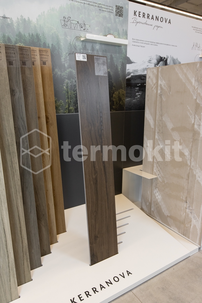 Керамогранит Kerranova Alleya Dark Brown/Темно-коричневый K-2104/SR Structure 20x120 (артикул: Т ...