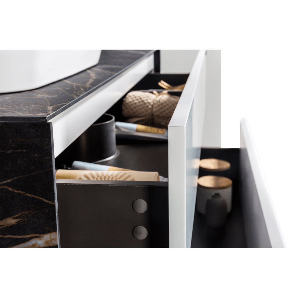 Тумба с раковиной Black&White Universe 120 подвесная белый матовый U907 ...