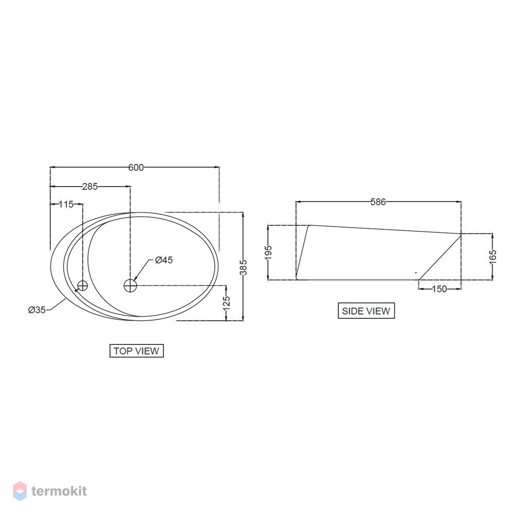 Раковина Jaquar Vignette 60 VGS-WHT-81931N (артикул: VGS-WHT-81931N ...