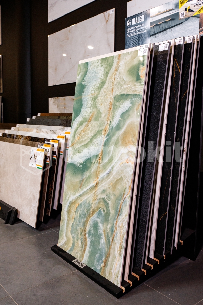 Керамогранит Ava Onice Iride Giada Lapp. Rett. 60х120 (артикул: Т ...