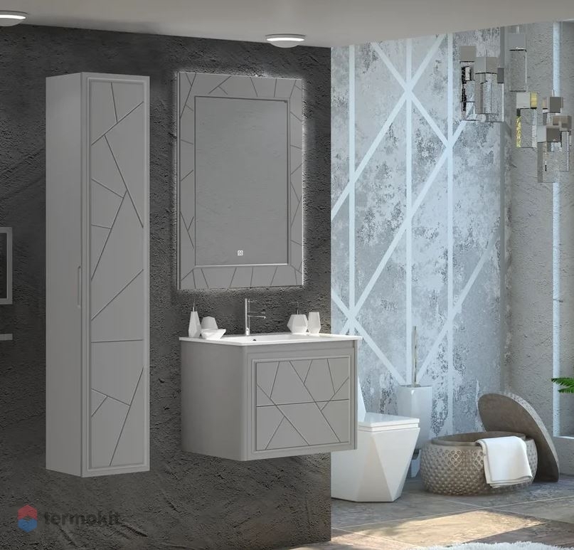 Зеркало Opadiris Луиджи 70 серый матовый 00-00000542 МДФ (артикул: 00-00000542) купить в Москве ...