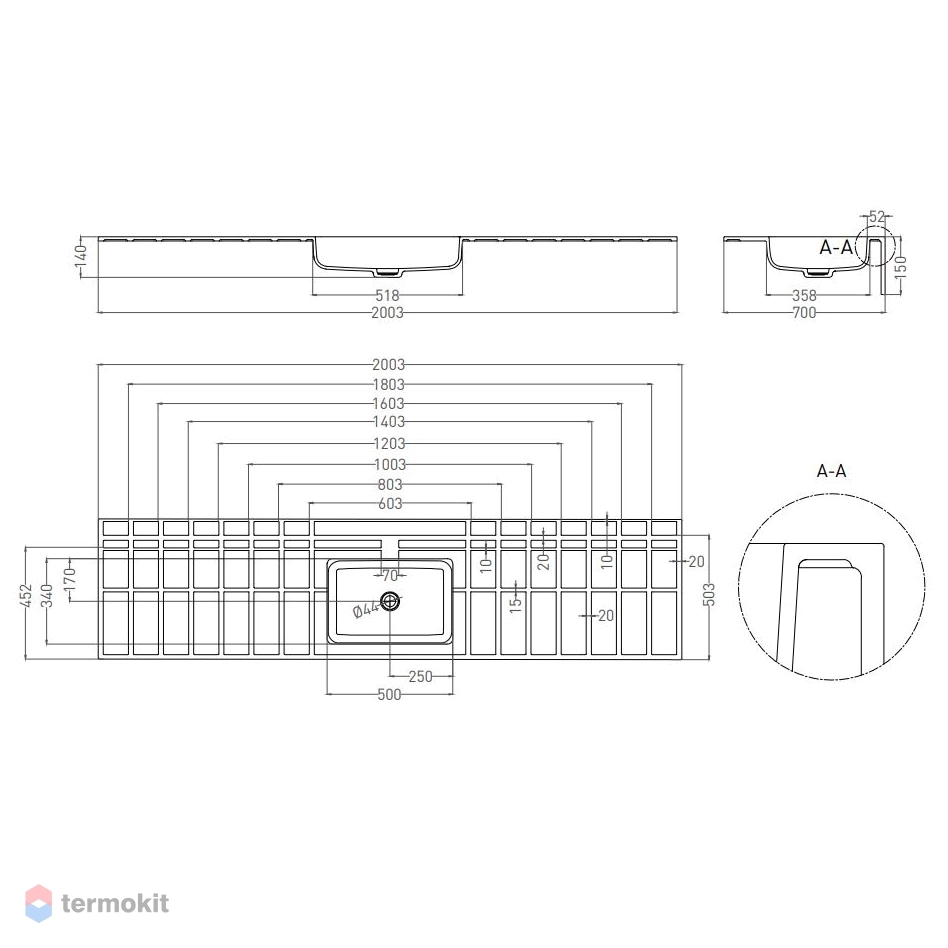 Раковина Salini ONDA ONDA PLUS 200 1402203M (артикул: 1402203M) купить в Москве по цене 21 147 ...
