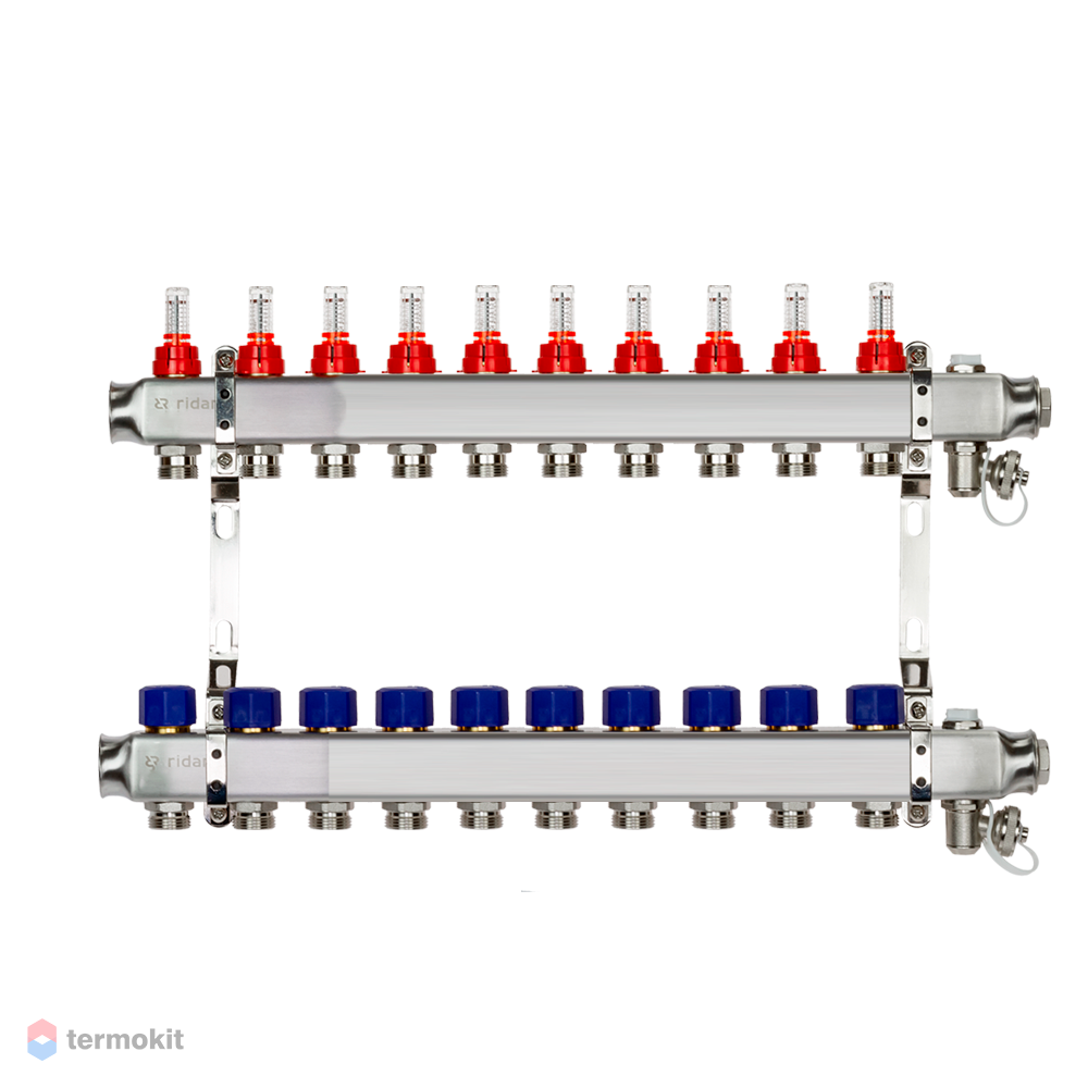 Комплект коллекторов РИДАН SSM-10RF set с расходомерами и кронштейнами ...