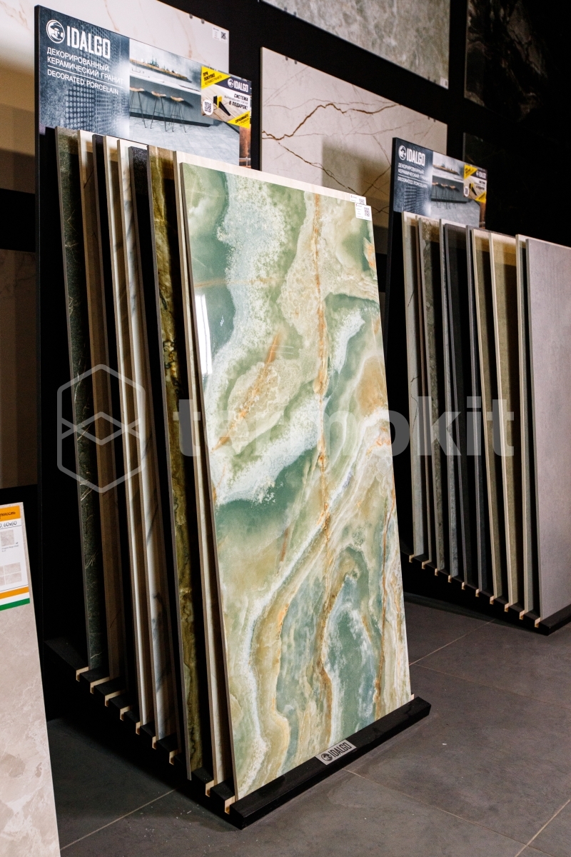 Керамогранит Ava Onice Iride Giada Lapp. Rett. 60х120 (артикул: Т ...