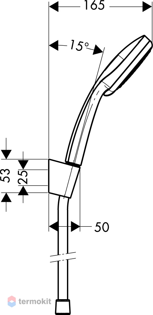 Душевой набор Hansgrohe Croma 100 с держателем и шлангом 160 см ...