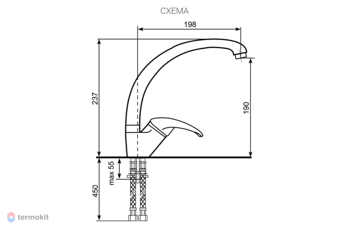 Смеситель для кухни Ulgran Classic песочный U-007-302 (артикул: U-007-302) купить в Москве по ...
