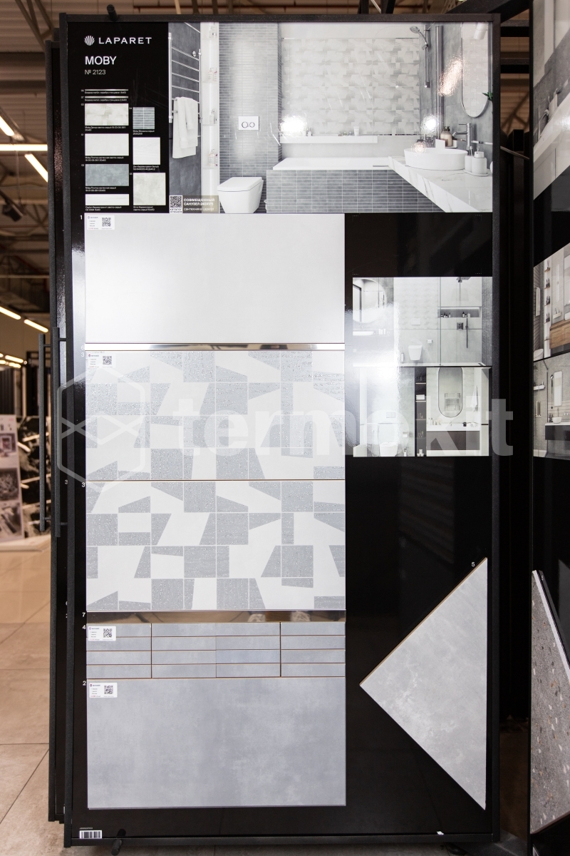 Керамическая плитка Laparet Moby настенная светло-серый 18-00-06-3611 30х60 (артикул: Т-960280 ...