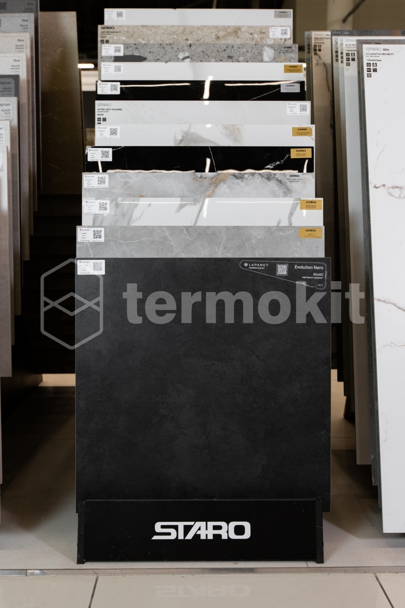 Керамогранит Laparet Evolution Nero чёрный SG603920R 60х60 Матовый Карвинг (артикул: Т-984141 ...