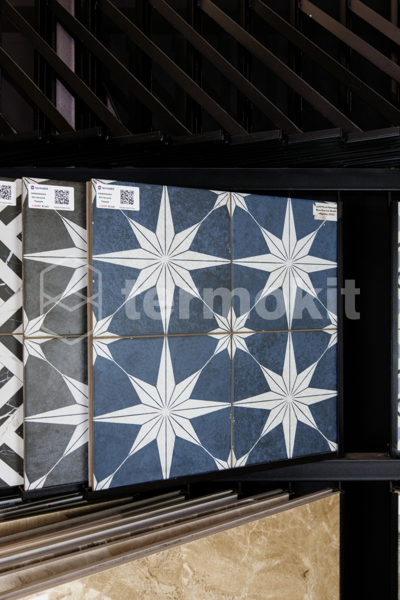 Керамогранит Etili Seramik Scintilla Midnight Blue Pre-cut 45x45 ...
