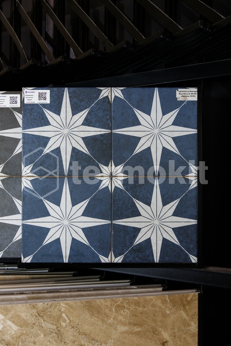 Керамогранит Etili Seramik Scintilla Midnight Blue Pre-cut 45x45 ...