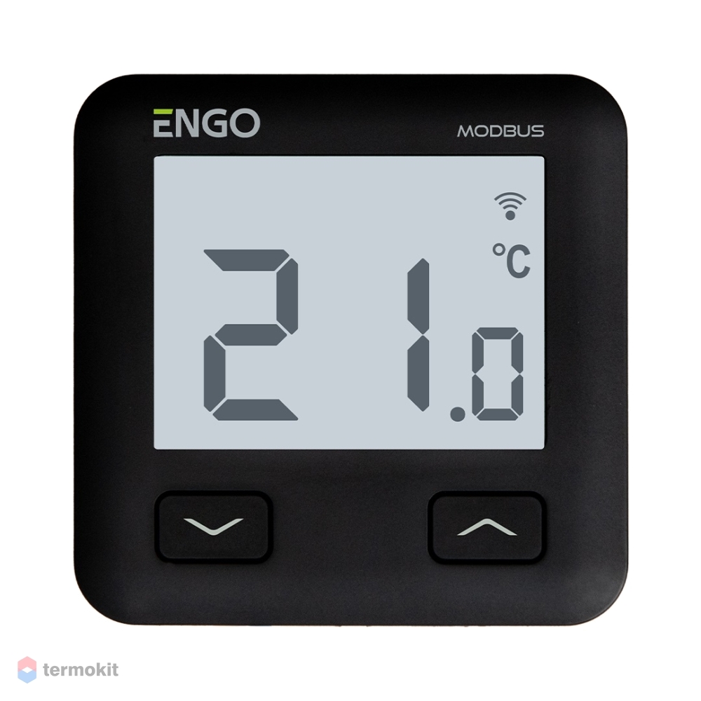 ENGO Терморегулятор, проводной, программируемый, встраиваемый, черный E10-B (артикул: E10-B ...